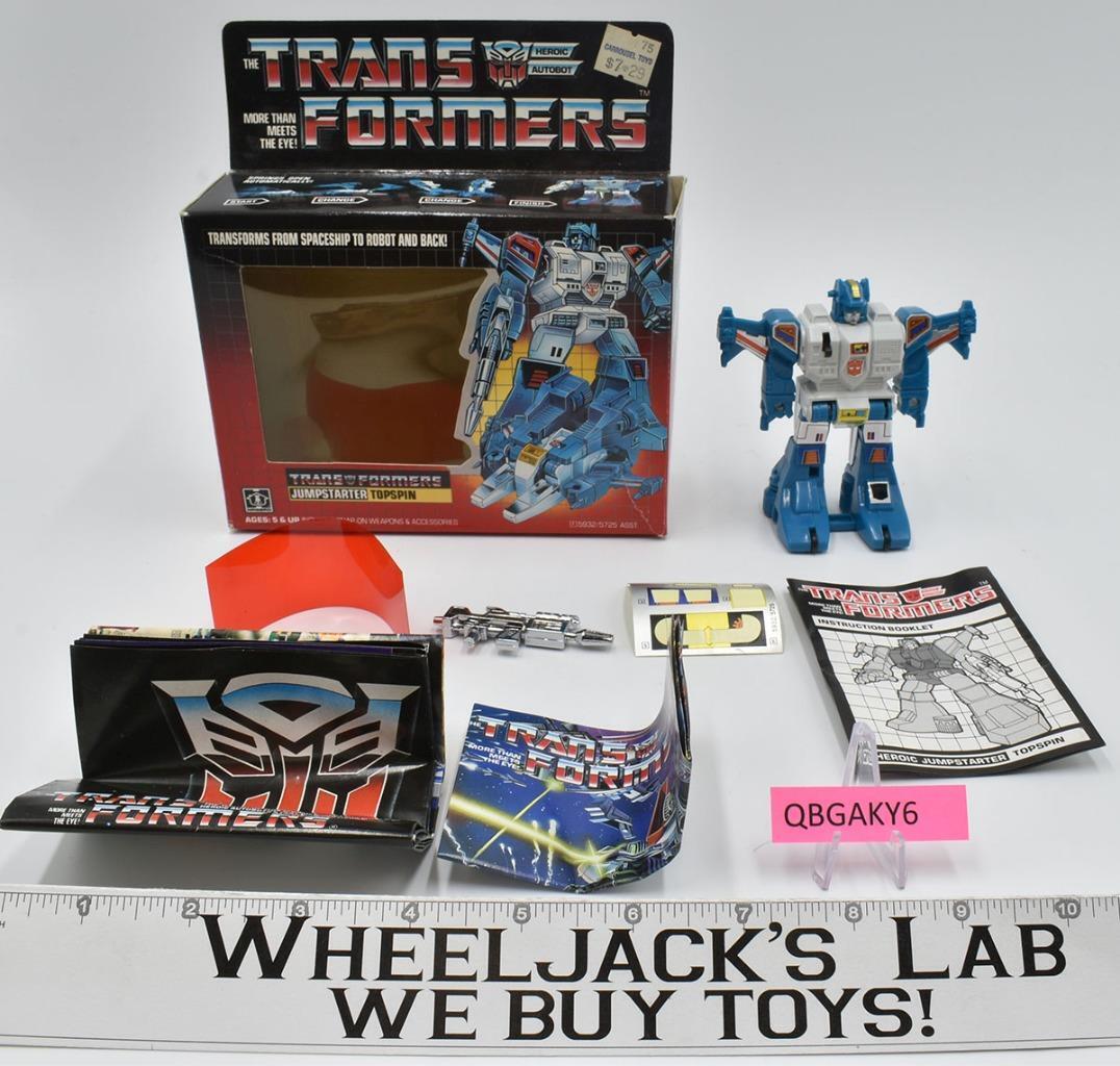 Topspin 100% Complete W/ Box & Insert 1985 G1 Transformers Hasbro ...