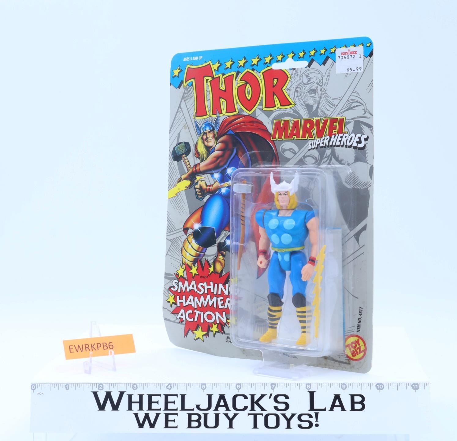 Thor Smashing Hammer Action Marvel Super Heroes 1991 Toybiz Vintage NEW ...