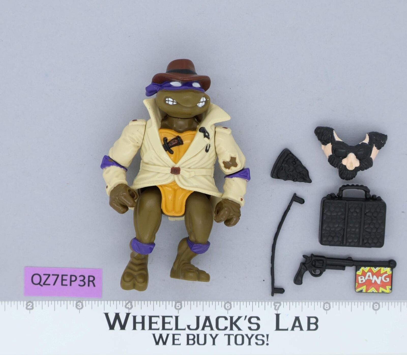 Donatello Undercover Turtle 100% Complete TMNT Playmates 1990 Vintage ...