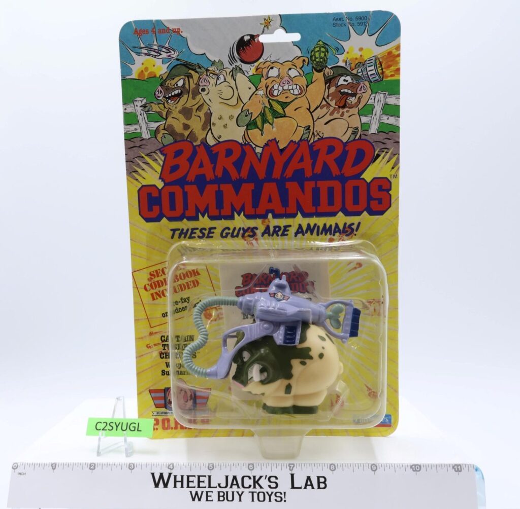 Captain Tusker Chitlins Barnyard Commandos 1989 Playmates NEW MOSC ...