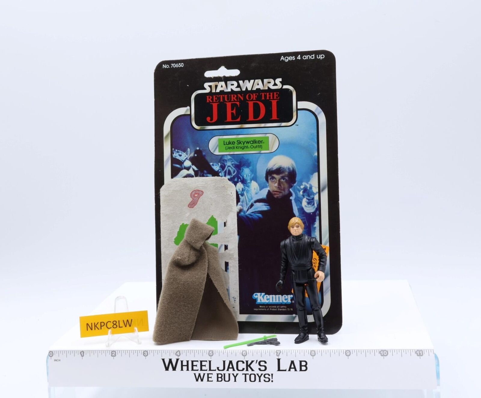 Luke Skywalker Jedi 100% Complete 65 Back-A ROTJ Star Wars Kenner 1983 ...