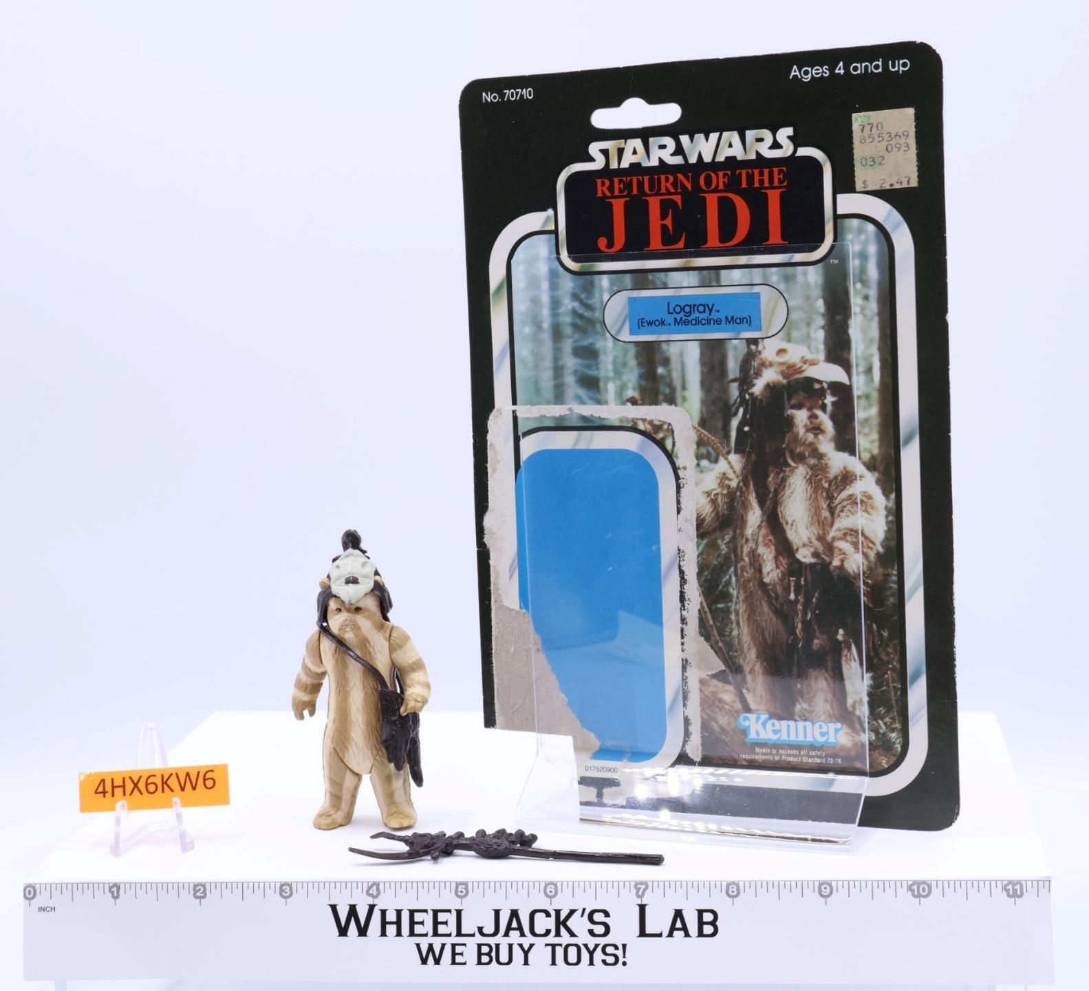 Logray Ewok 100% Complete 65 Back-B Star Wars ROTJ 1983 Kenner Figure ...