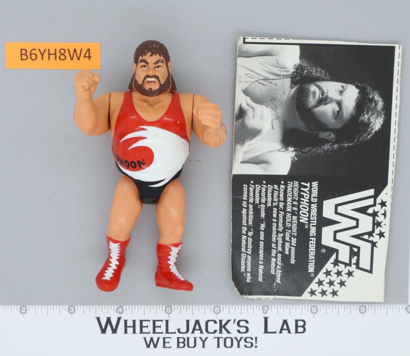 Typhoon 100% Complete WWF WWE Hasbro Wrestling 1992 Titan Sports ...