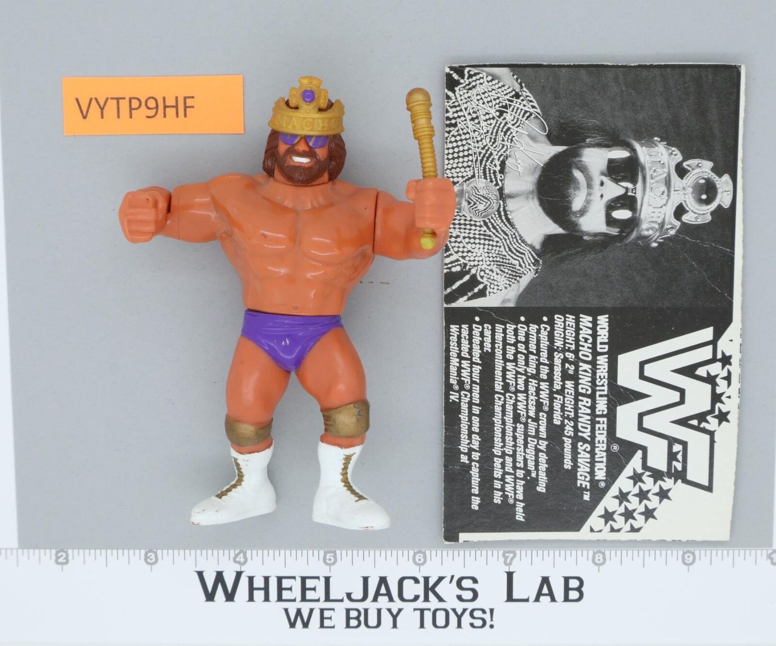 Macho Man Randy Savage King 100% Complete 1991 WWF Wrestling Hasbro ...