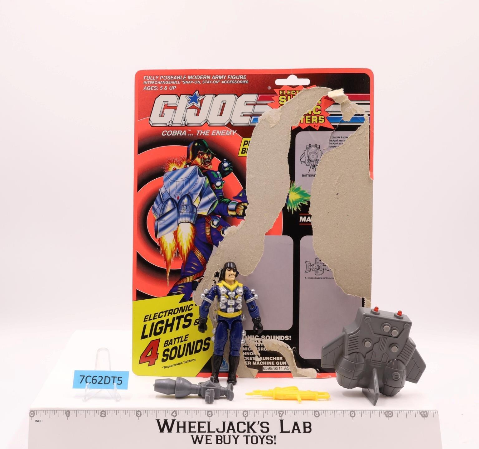 Major Bludd Sonic Fighter 100% Complete W/ Cardback 1990 GI Joe Hasbro ...