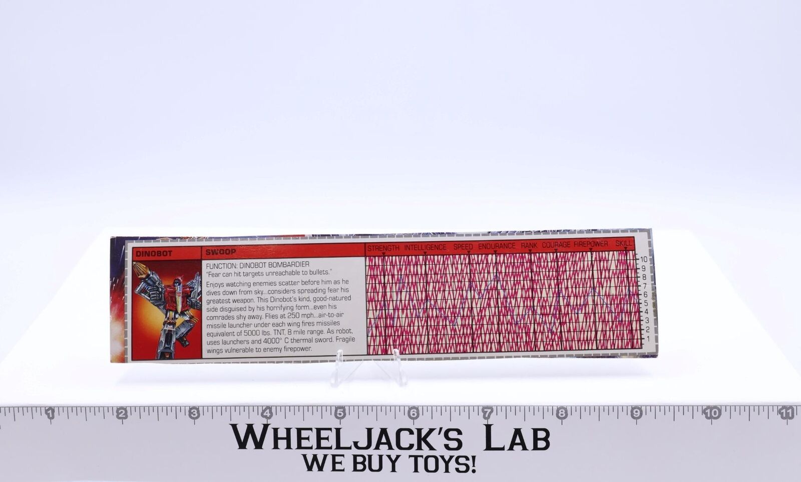 Swoop Action Figure Tech Spec 1985 Vintage Hasbro G1 Transformers ...