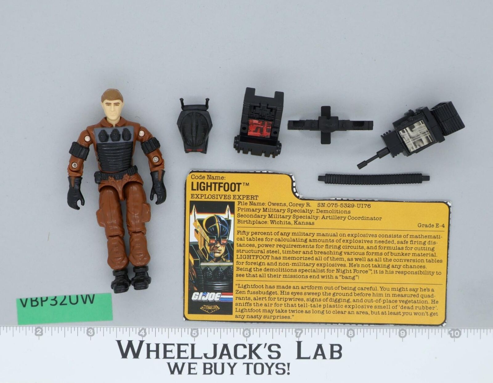 Lightfoot V2 Night Force 100% Complete G.I. Joe 1989 Hasbro Vintage ...