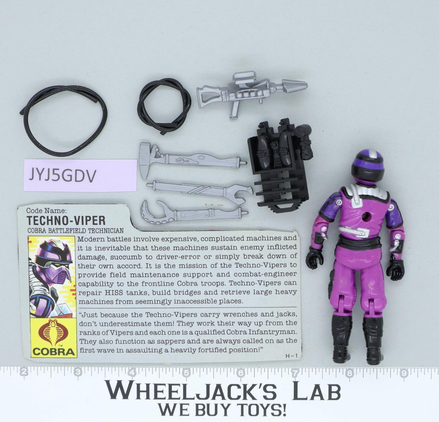 Techno-Viper V1 100% Complete G.I. Joe 1987 Hasbro Vintage Action ...