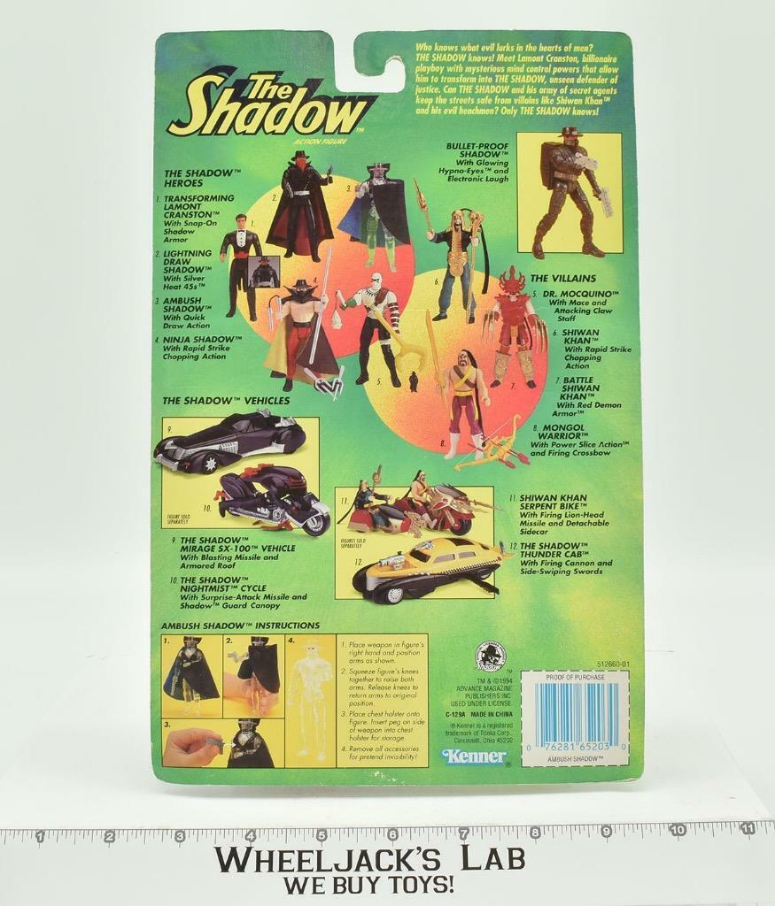 Ambush Shadow W/Quick Draw Action The Shadow 1994 Kenner NEW MOSC ...