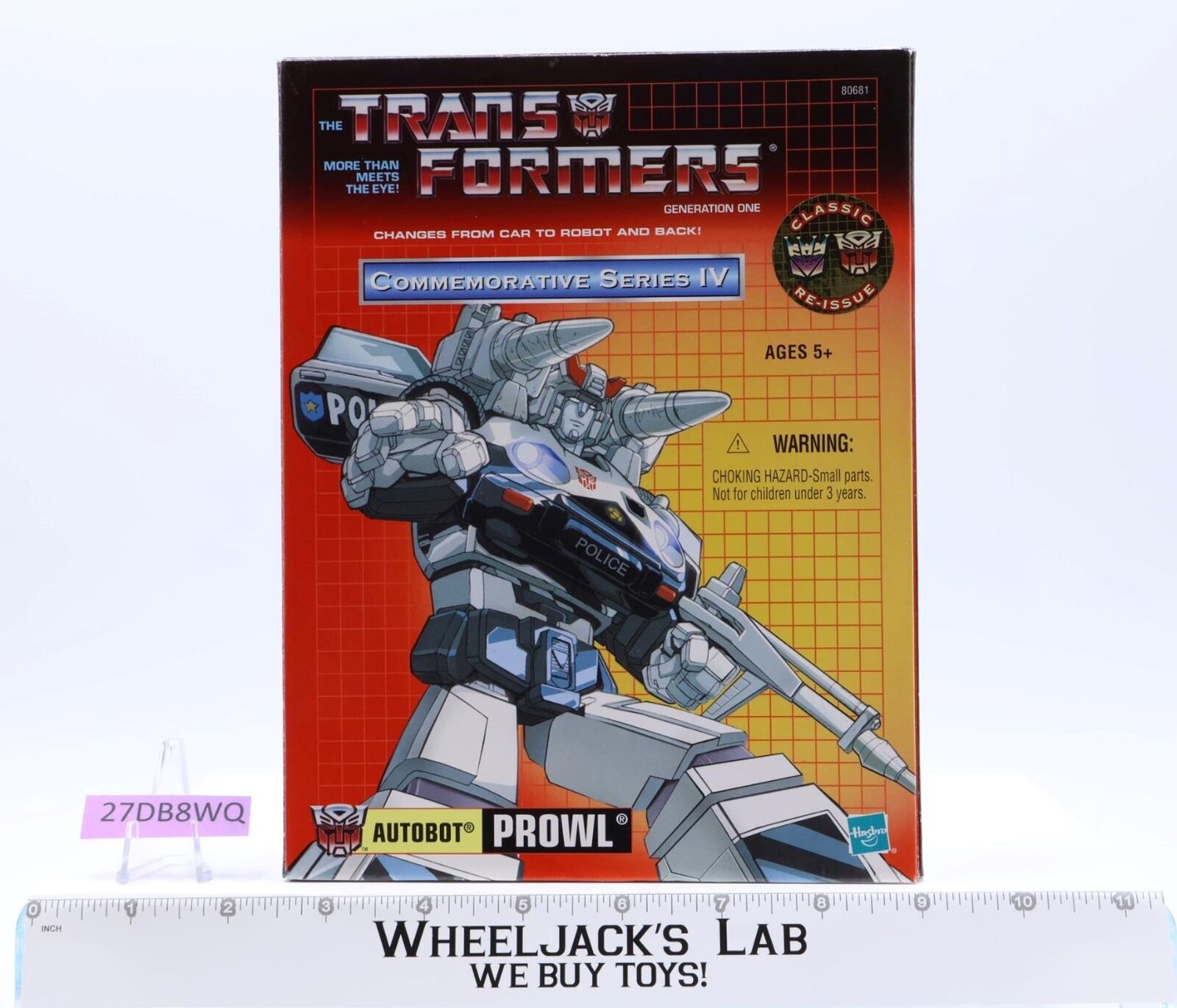 Prowl Commemorative Series Reissue Transformers 2002 Hasbro Figure NEW ...