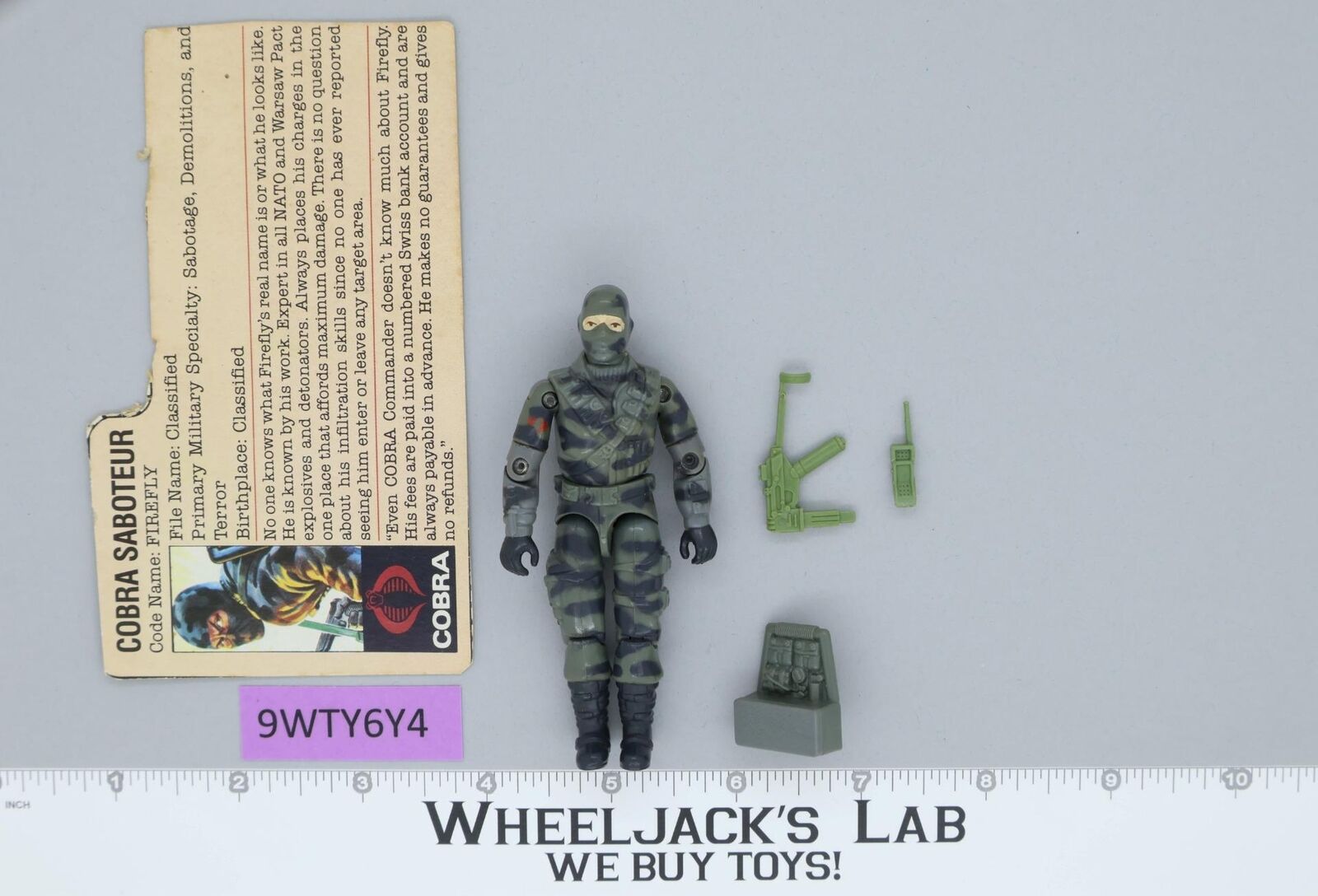 Firefly V1 100% Complete G.I. Joe 1984 Hasbro Vintage Action Figure ...