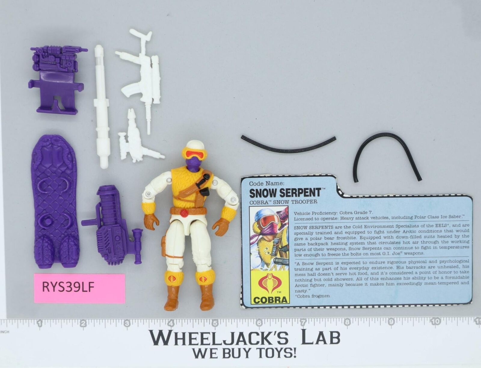 Snow Serpent V2 100% Complete G.I. Joe 1991 Hasbro Vintage Action ...