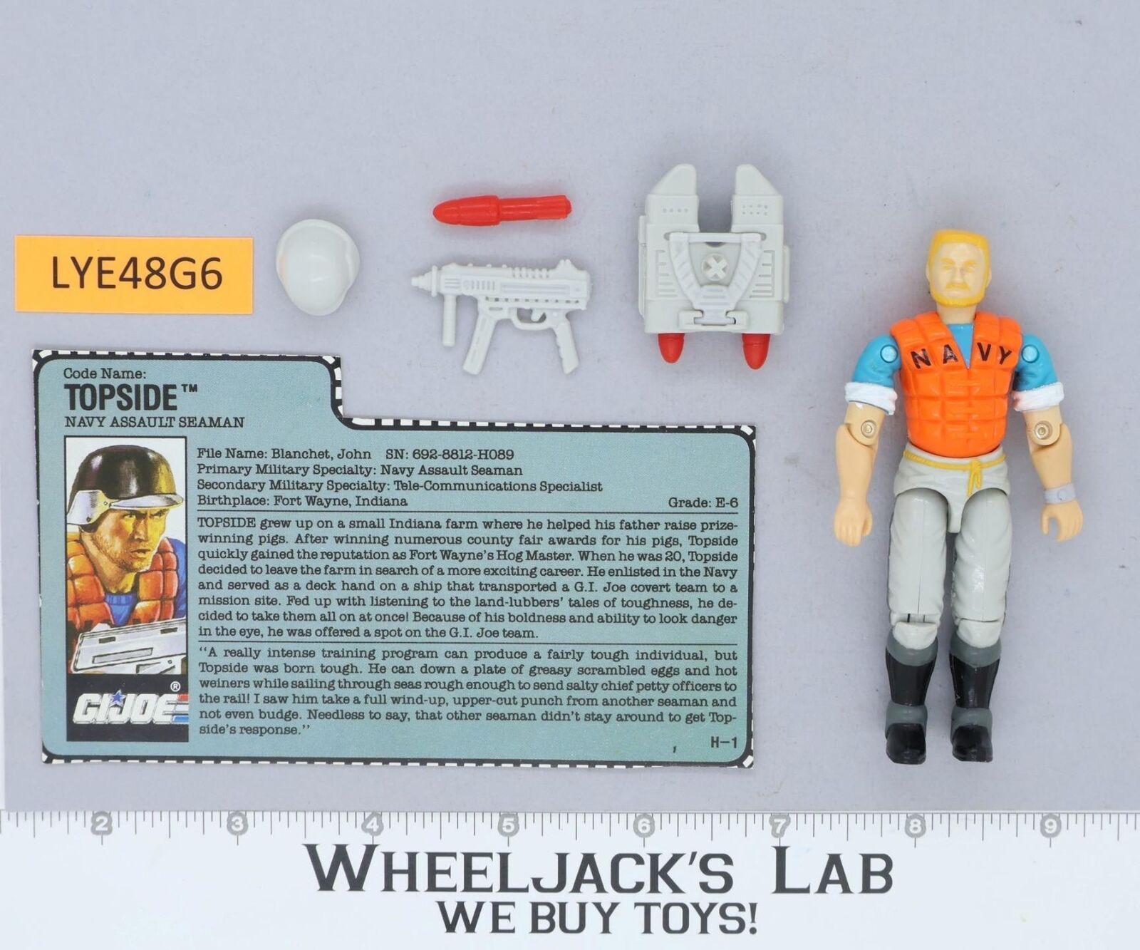 Topside V1 100% Complete G.I. Joe 1990 Hasbro Vintage Action Figure ...