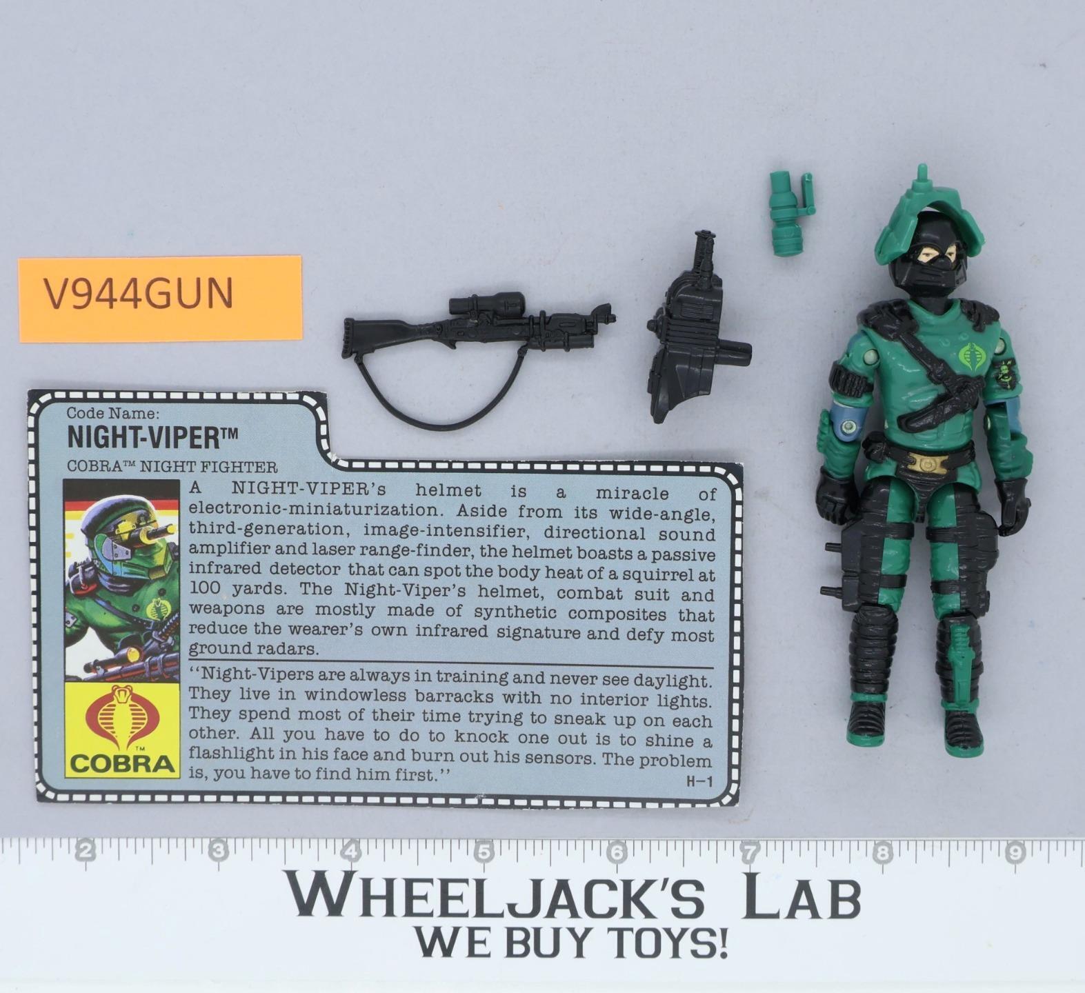 Night Viper V1 100% Complete G.I. Joe 1989 Hasbro Vintage Action Figure ...