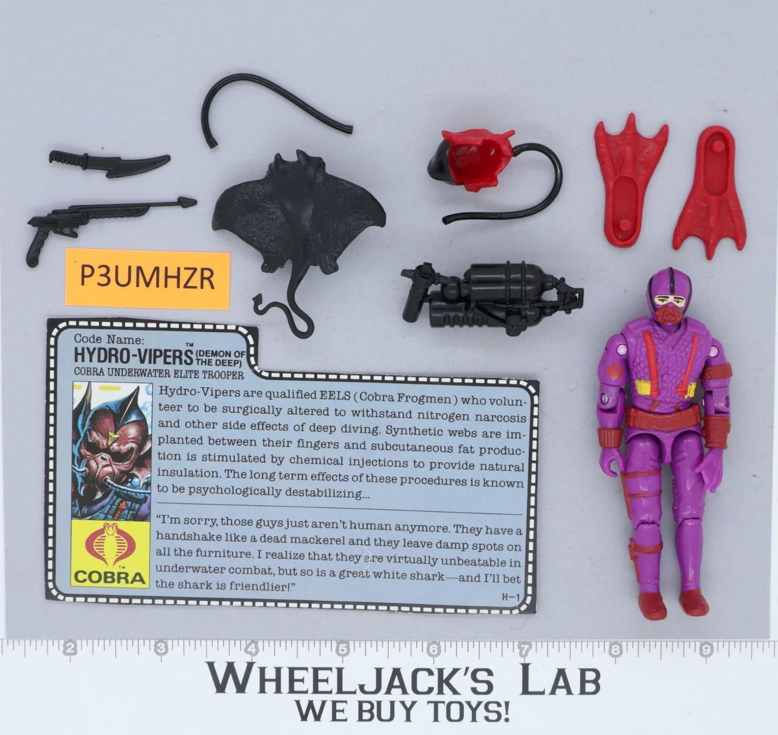 Hydro-Viper V1 100% Complete G.I. Joe 1988 Hasbro Vintage Action Figure ...