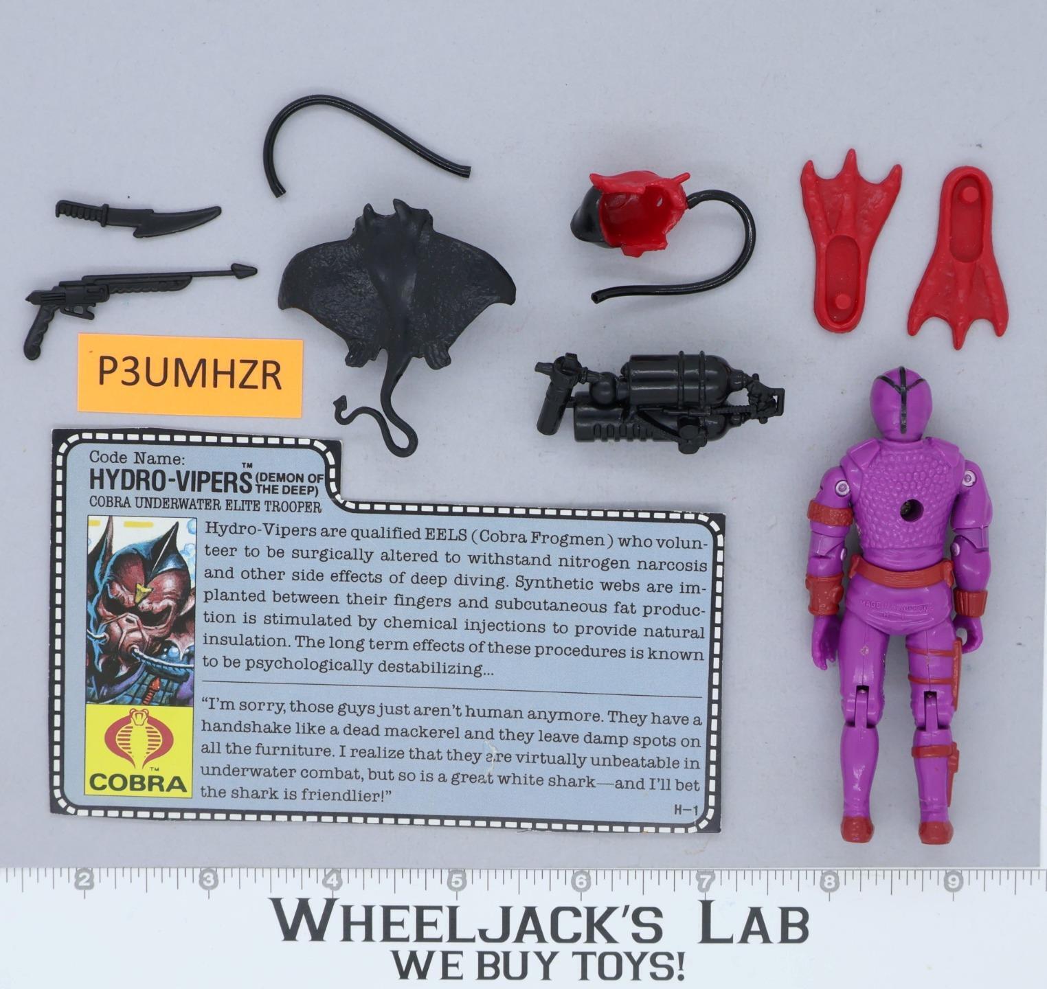 Hydro-Viper V1 100% Complete G.I. Joe 1988 Hasbro Vintage Action Figure ...
