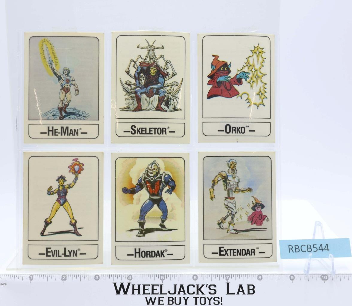 Wonder Bread He-Man Trading Cards Set of 6 He-Man MOTU 1986 Mattel ...