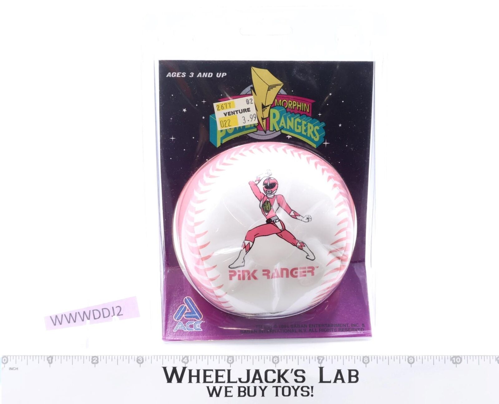 Pink Ranger Ball Mighty Morphin Power Rangers 1994 Ace Novelty NEW ...