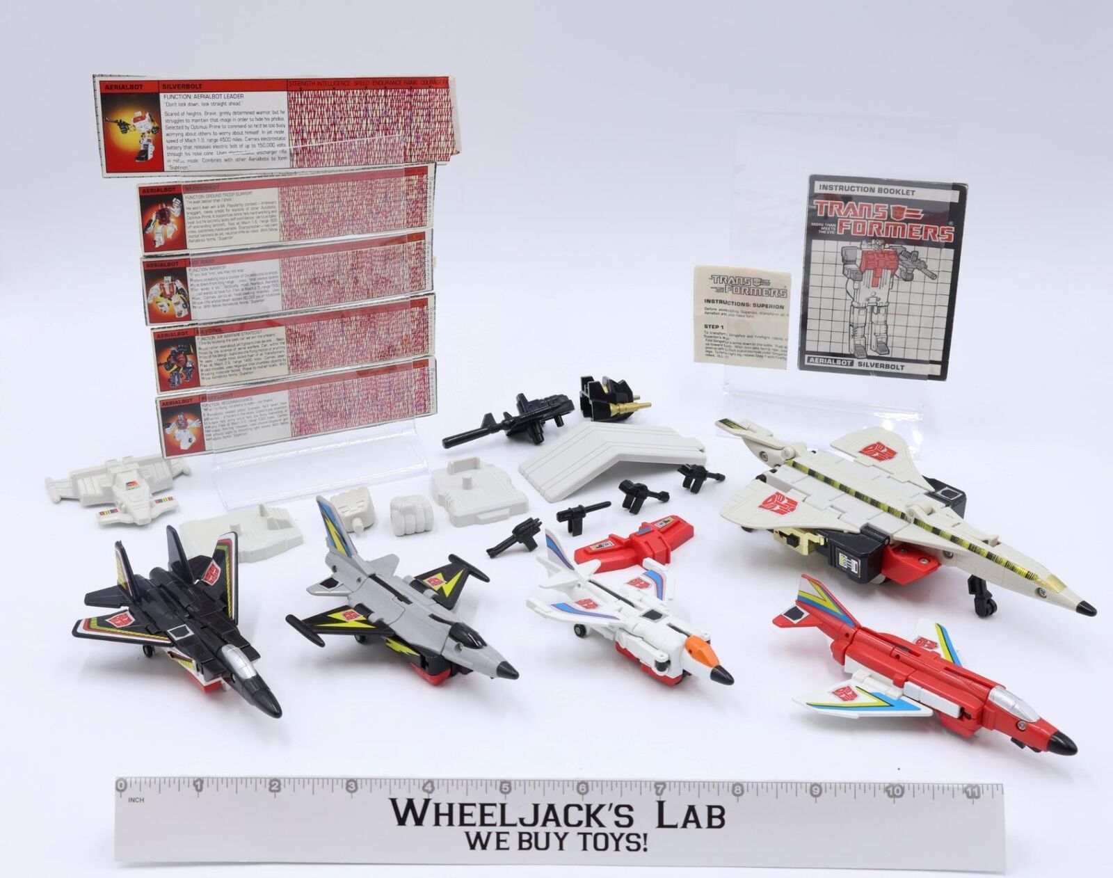 Superion Aerialbots Set 100% Complete Vintage 1986 G1 Transformers ...