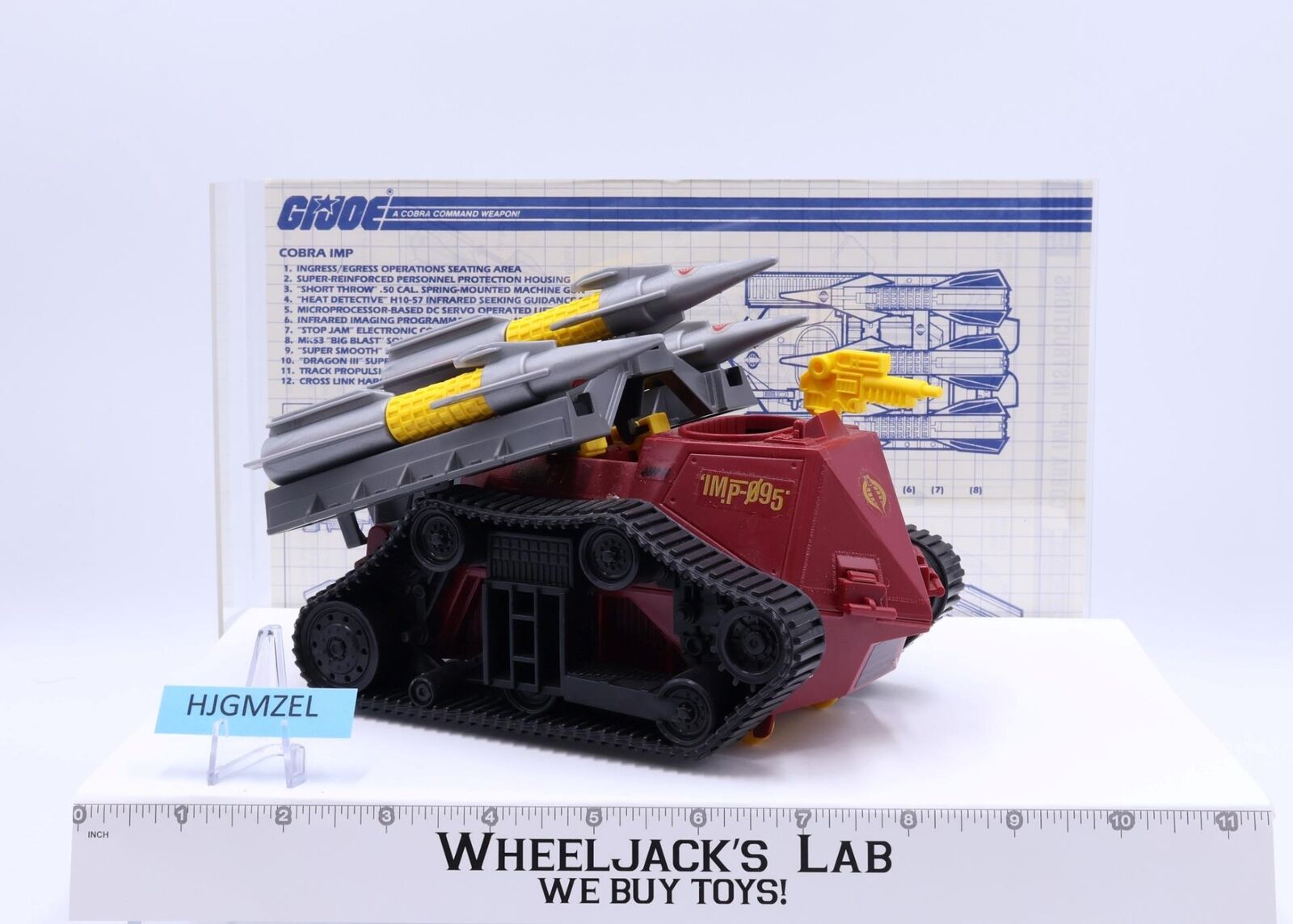 Cobra IMP 100% Complete GI Joe Vintage 1988 Hasbro ARAH Action Figure ...