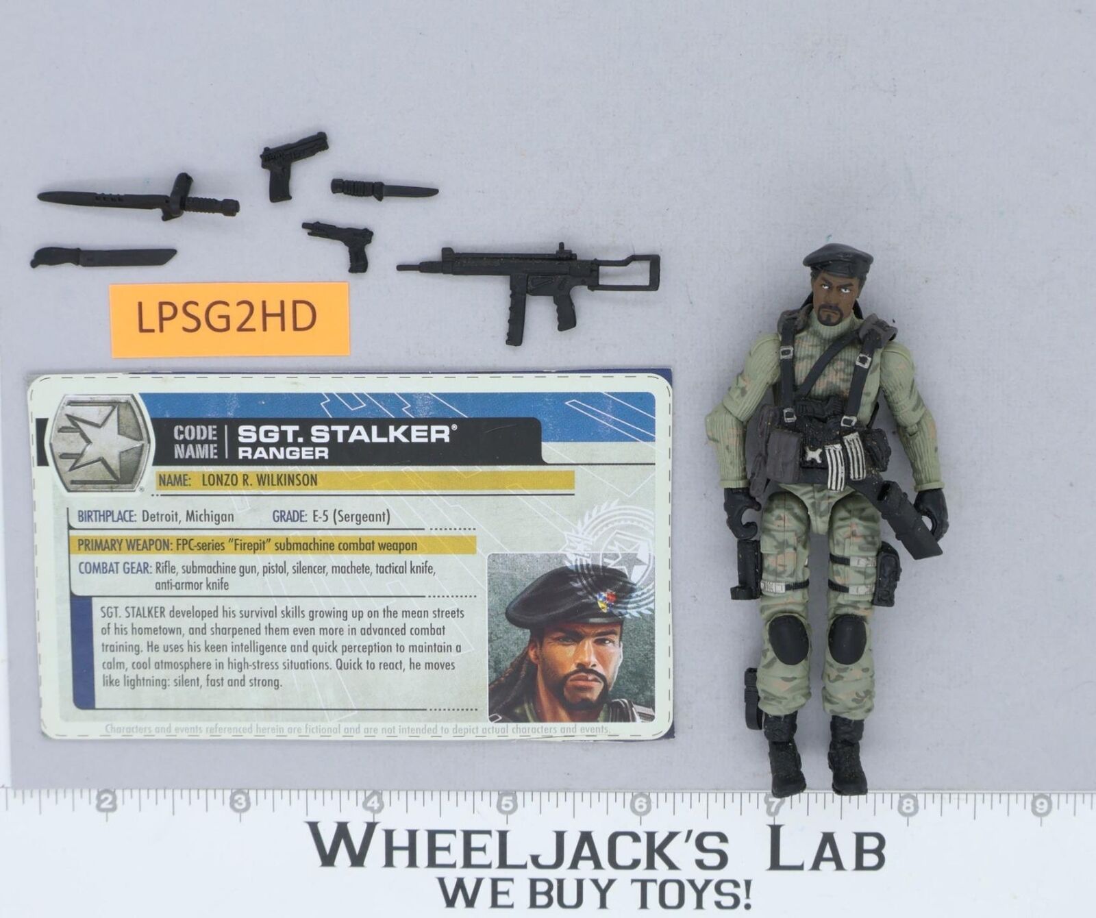 Sgt. Stalker v13 100% Complete GI Joe 30th Anniversary 2008 Hasbro Action Figure - Wheeljack's Lab