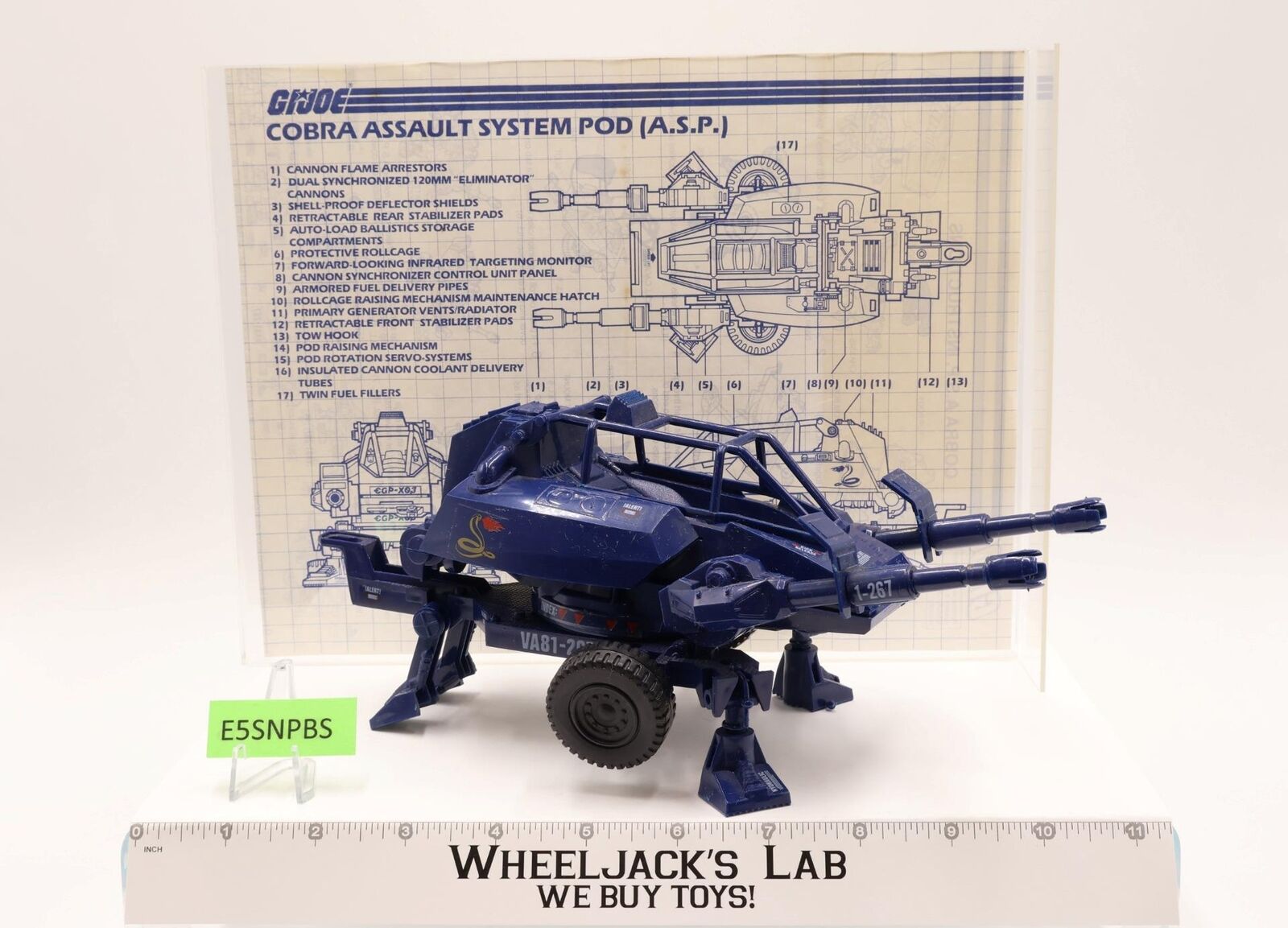 ASP 100% Complete 1984 G.I. Joe Hasbro Vintage Vehicle Action Figure ...