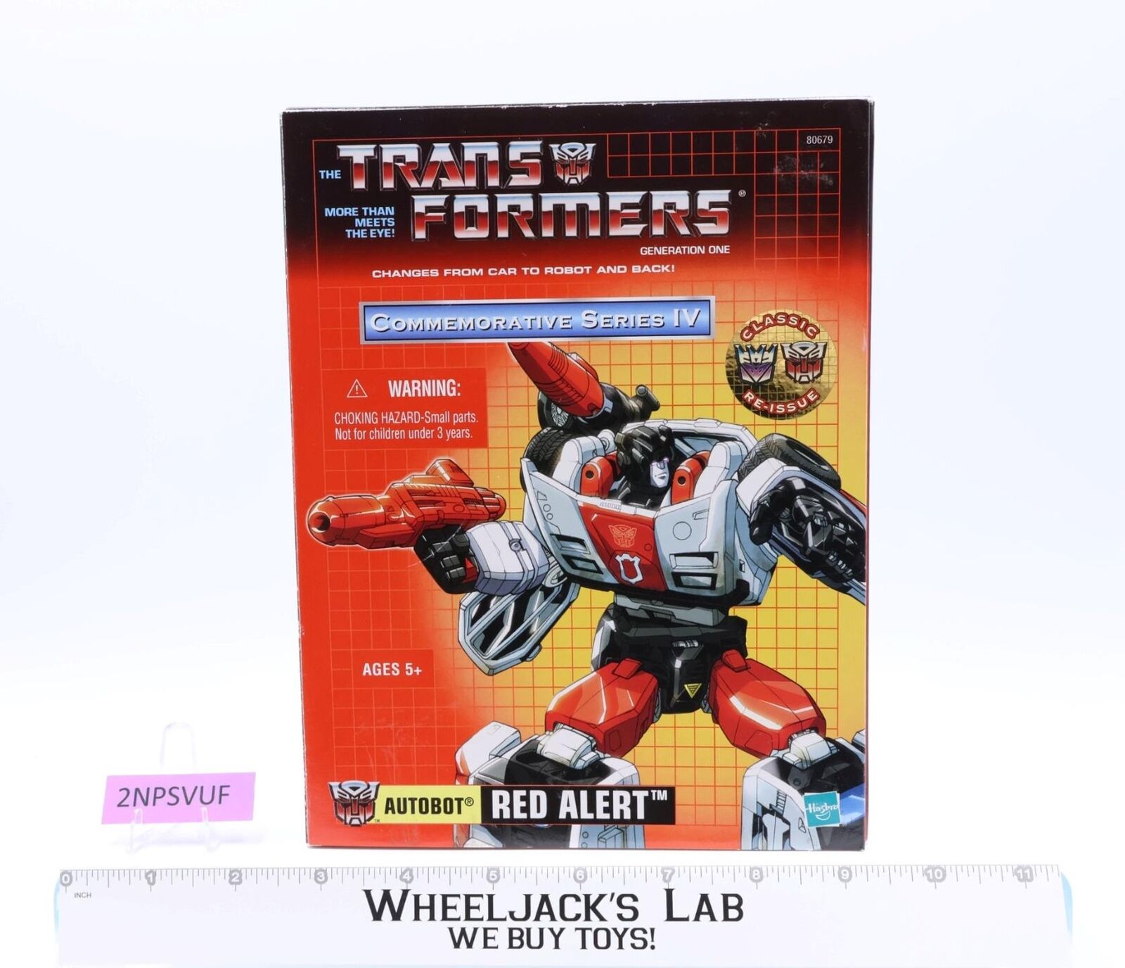 Red Alert Commemorative Series Reissue Transformers 2002 Hasbro NEW ...
