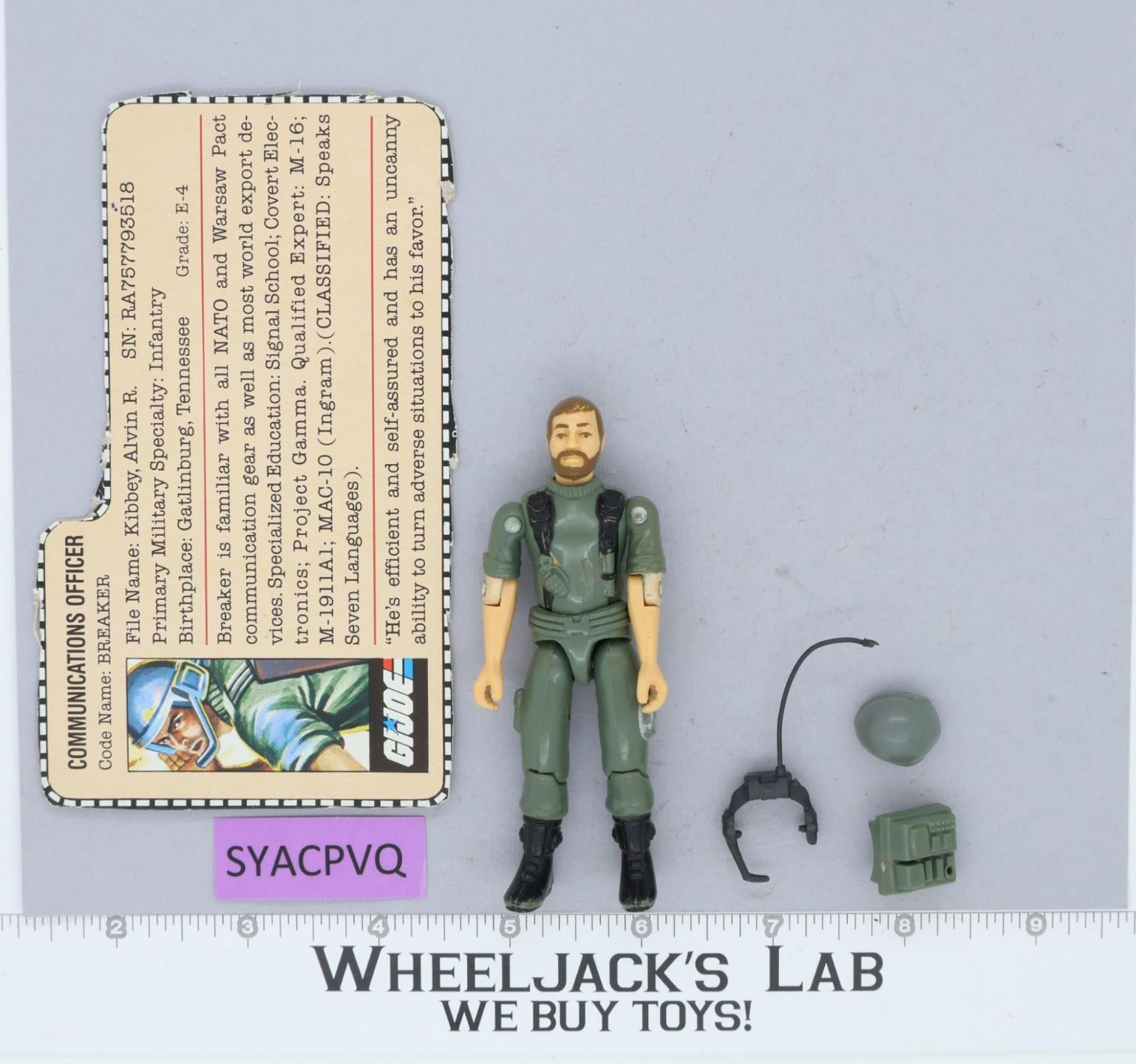 Breaker V1 STRAIGHT ARM 100% Complete G.I. Joe 1982 Hasbro Vintage ...