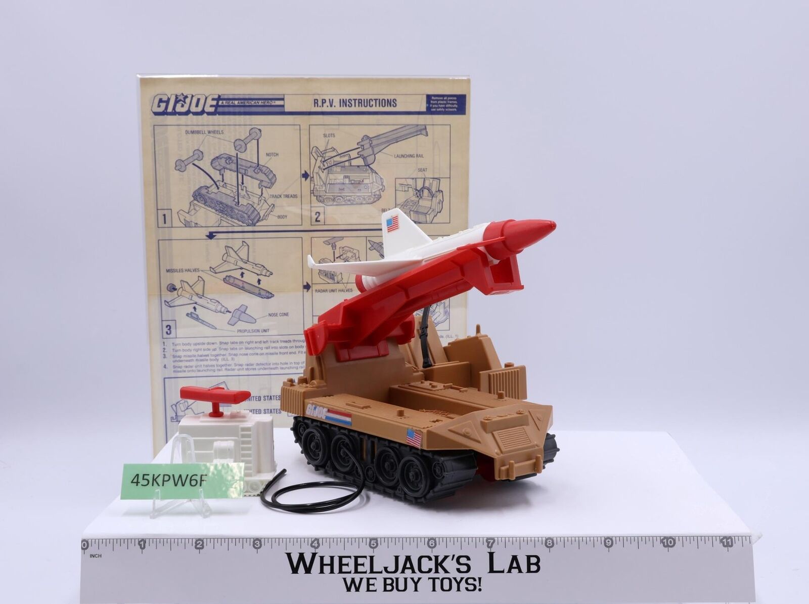 R.P.V. Remote Piloted Vehicle 100% Complete GI Joe 1988 Hasbro Action ...