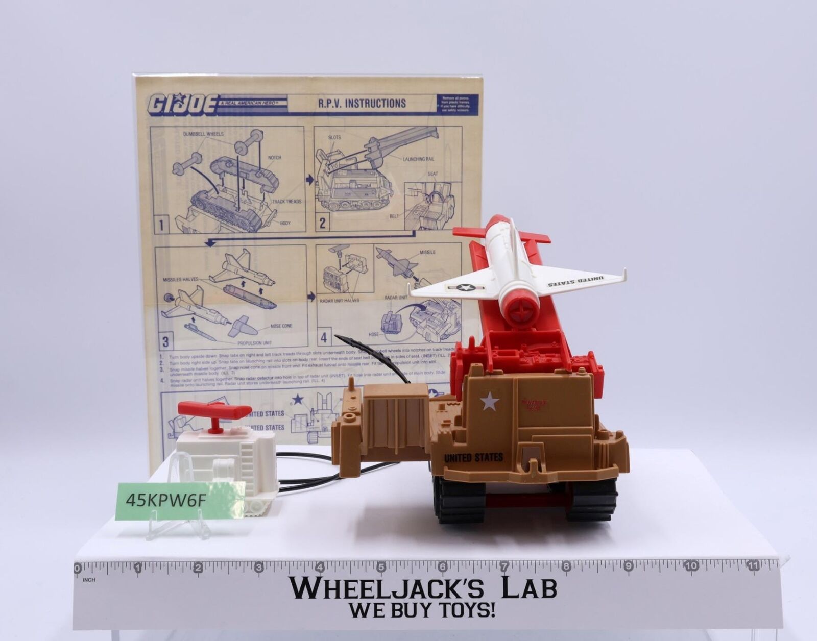 R.P.V. Remote Piloted Vehicle 100% Complete GI Joe 1988 Hasbro Action ...