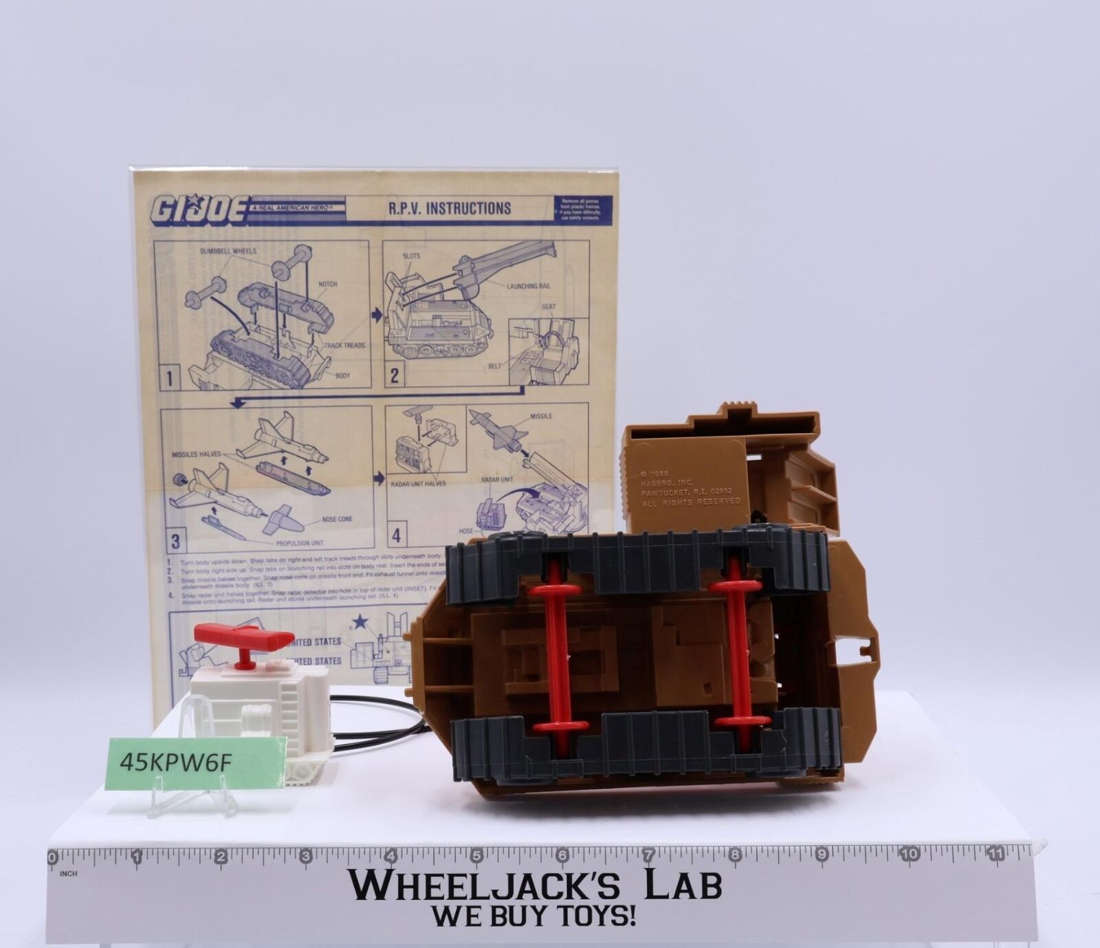 R.P.V. Remote Piloted Vehicle 100% Complete GI Joe 1988 Hasbro Action ...