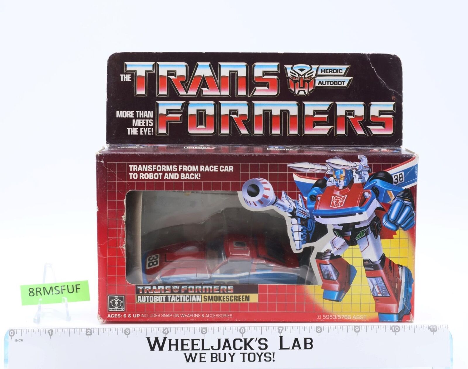 Smokescreen W/BOX & INSERT 100% Complete 1985 Vintage G1 Transformers ...