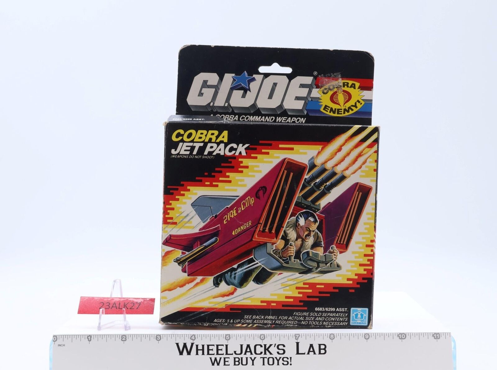 Cobra Jet Pack 100% Complete W/Box GI Joe 1987 Hasbro Vintage Action ...