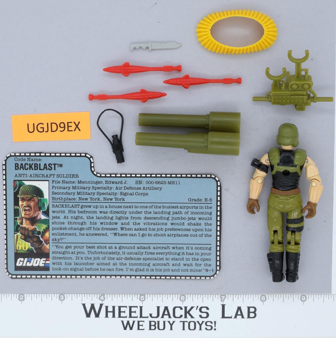 Backblast V1 100% Complete G.I. Joe 1989 Hasbro Vintage Action Figure ...