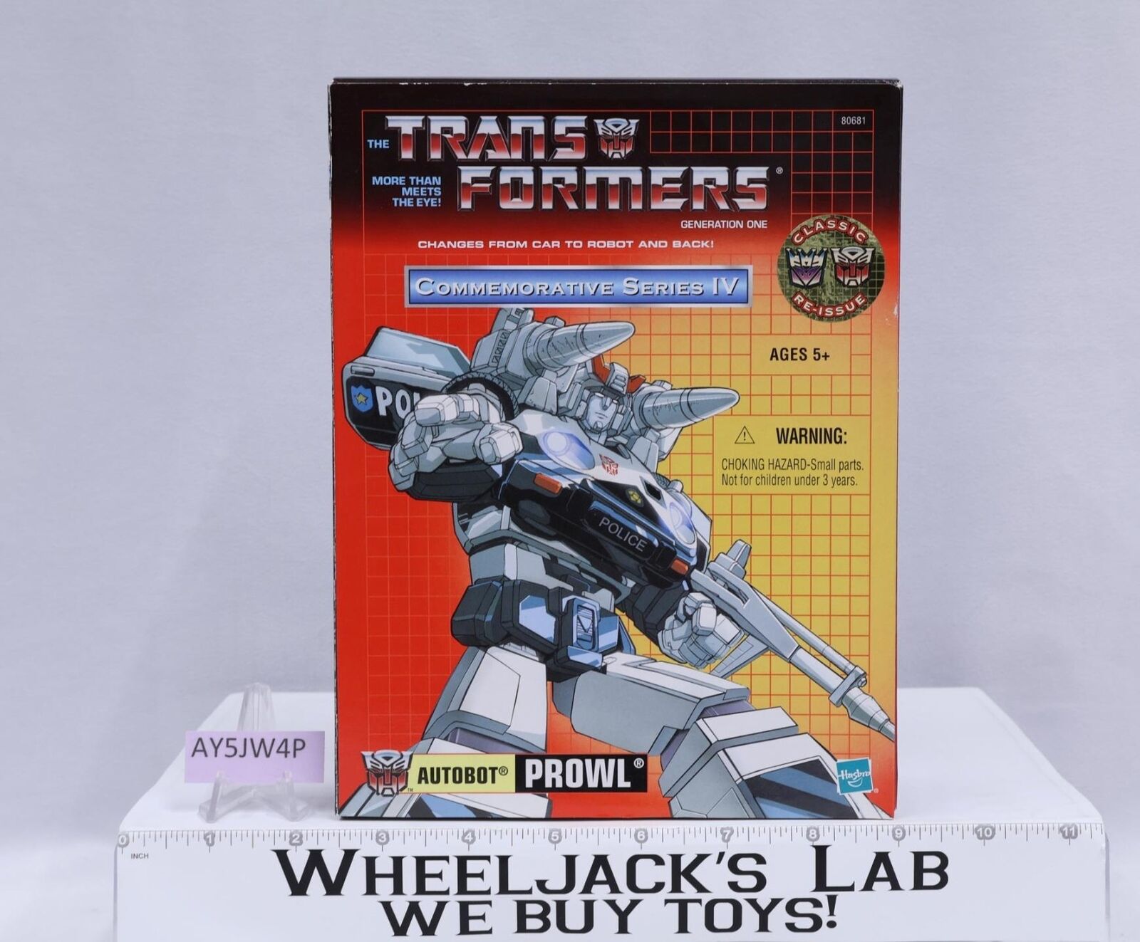 Prowl Commemorative Series Reissue Transformers 2002 Hasbro Figure NEW ...