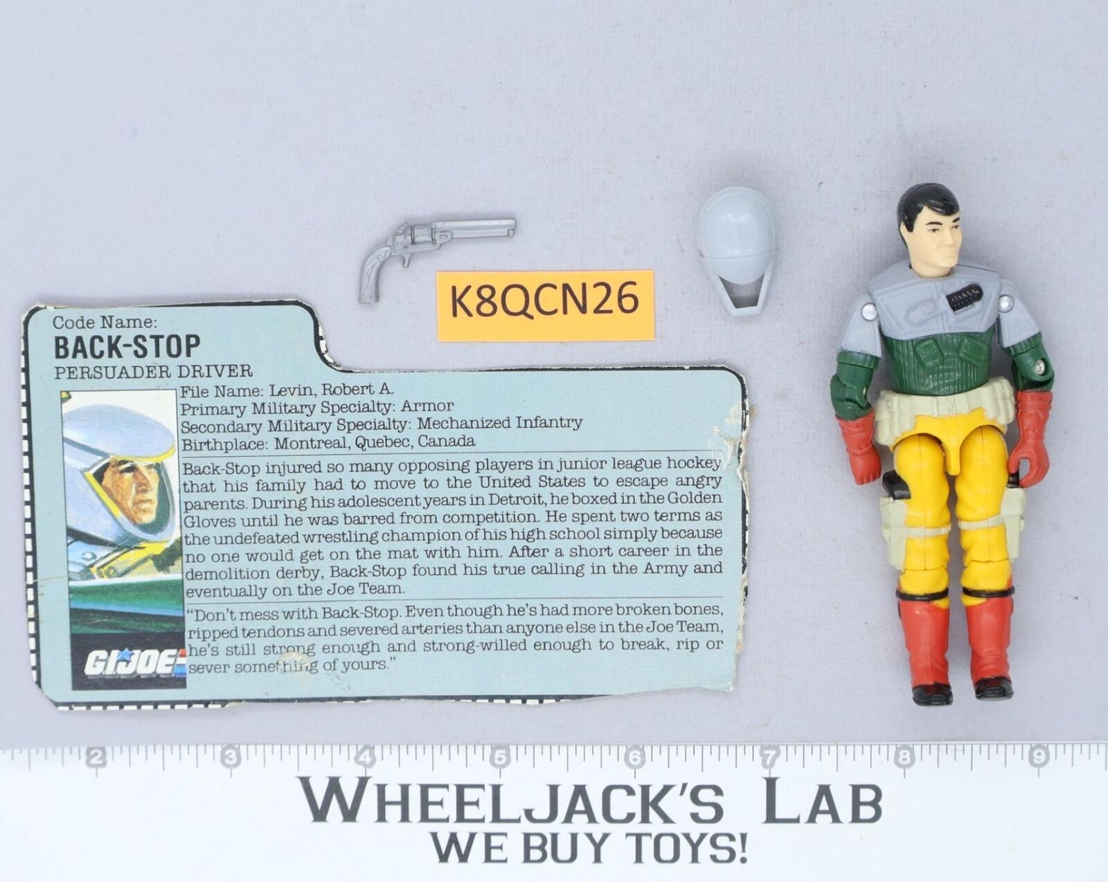 Backstop V1 100% Complete G.I. Joe 1987 Hasbro Vintage Action Figure ...