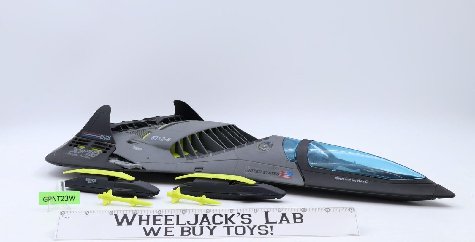 Phantom X-19 Stealth Fighter GI Joe 1988 Hasbro Vintage Action Figure ...