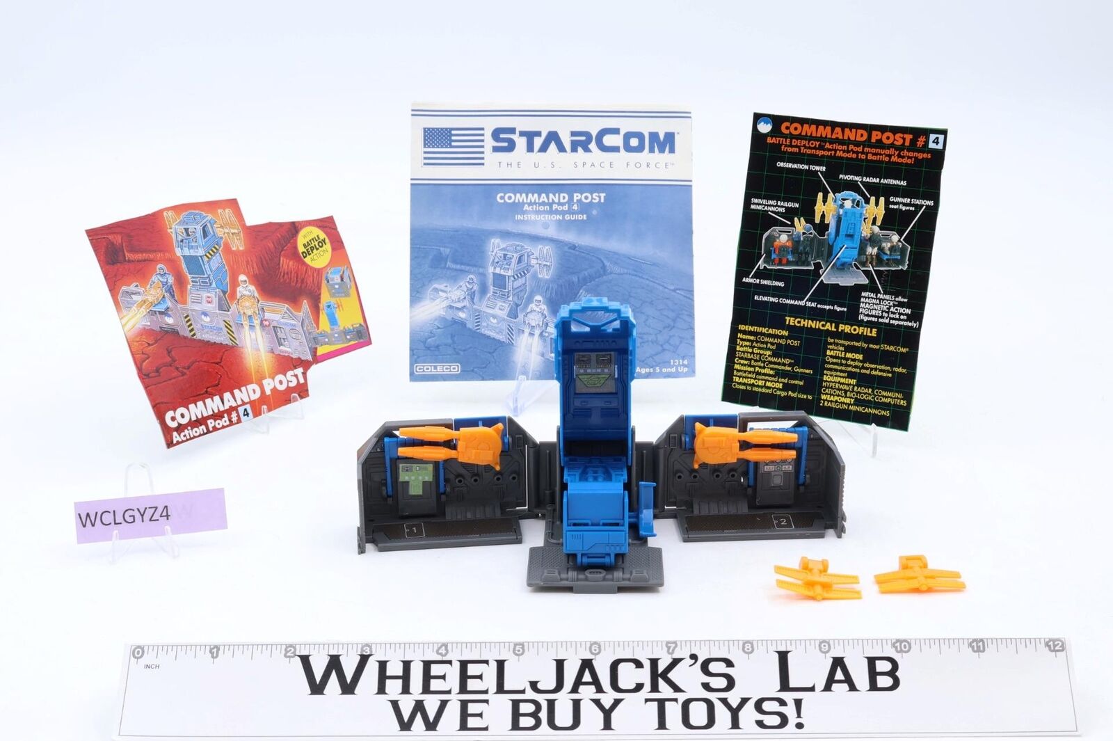 Command Post Action Pod 100% Complete Starcom 1988 Coleco Action Figure ...