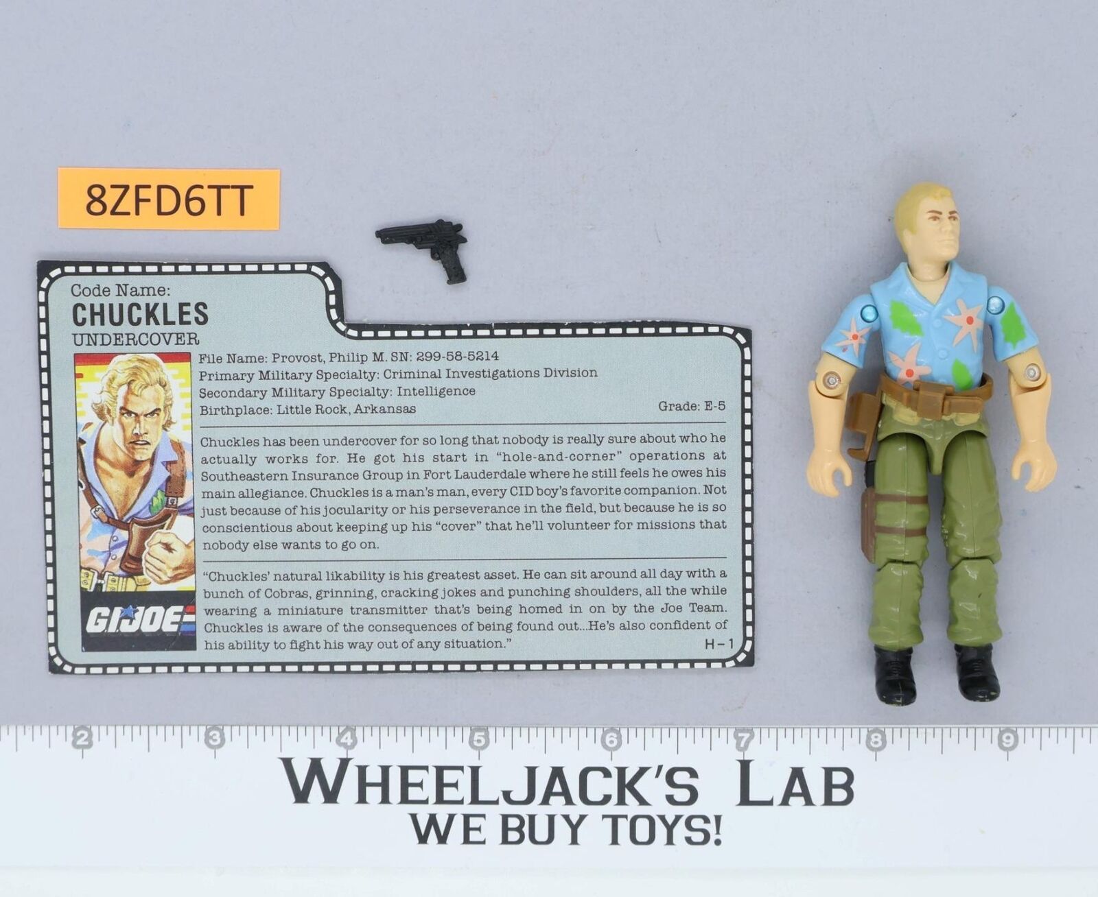 Chuckles V1 100% Complete G.I. Joe 1987 Hasbro Vintage Action Figure ...