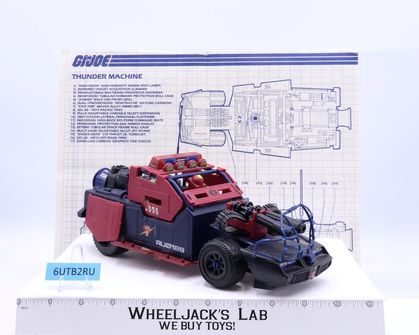 Thunder Machine 100% Complete 1986 GI Joe Hasbro Vehicle Vintage ...