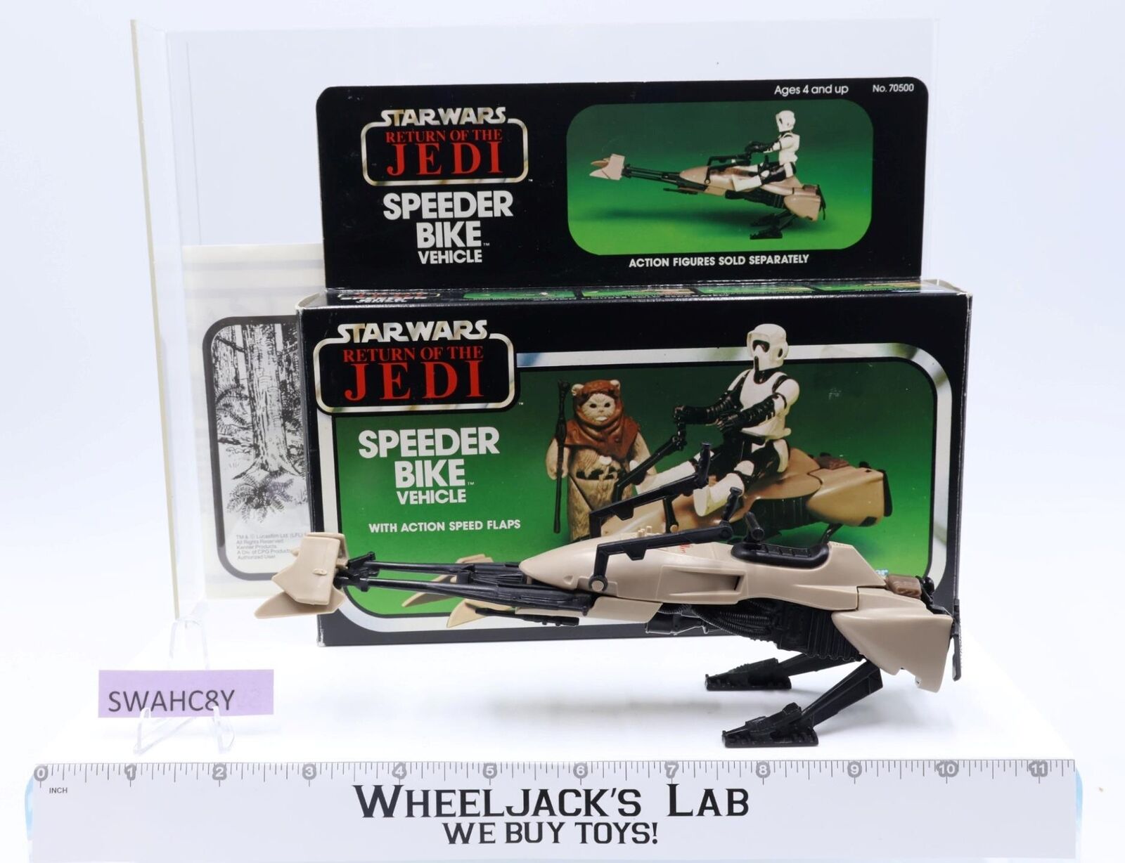 Speeder Bike 100% Complete W/Box Star Wars ROTJ 1983 Kenner Vehicle MINT - Wheeljack's Lab