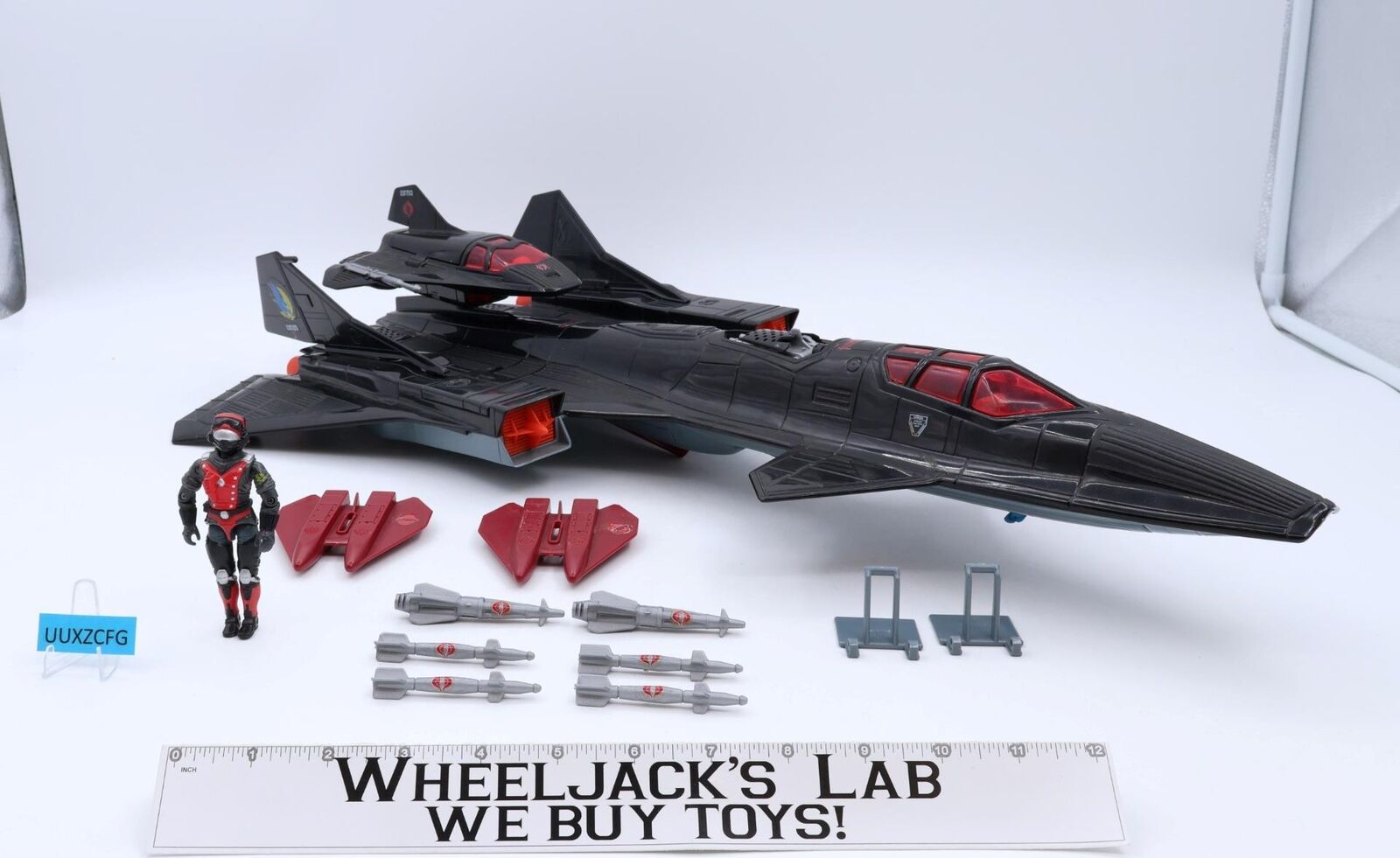 Cobra Night Raven S3P 100% Complete GI Joe 1986 Hasbro Action Figure ...