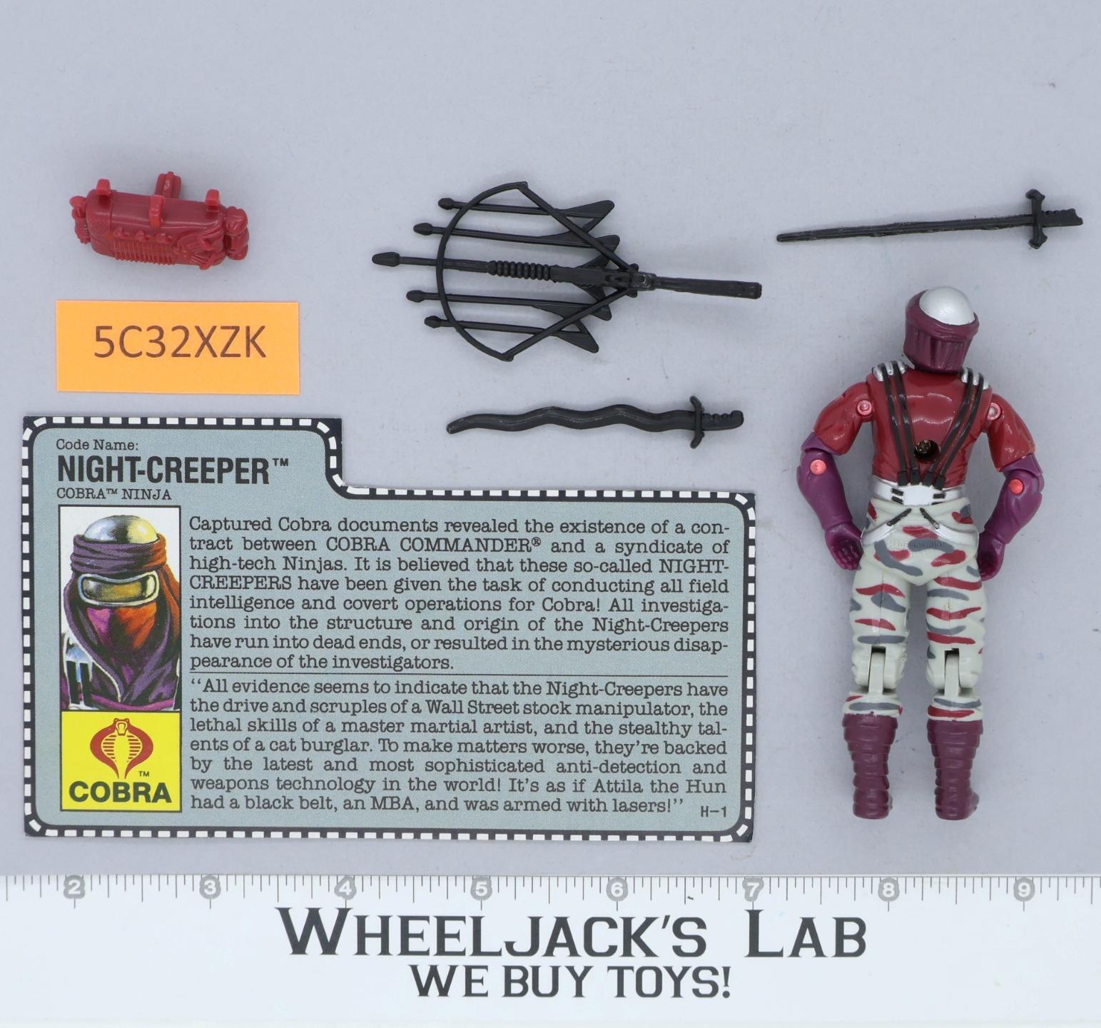 Night Creeper V1 100% Complete G.I. Joe 1990 Hasbro Vintage Action ...