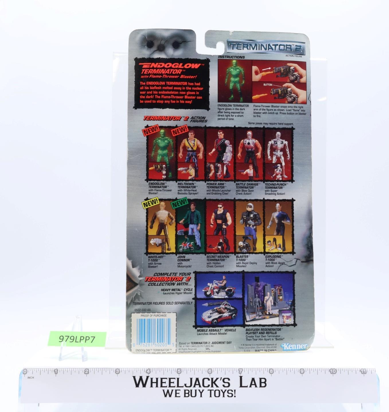 Endoglow Terminator 2 w/ Flame-Thrower Blaster Kenner 1991 MOSC Action ...