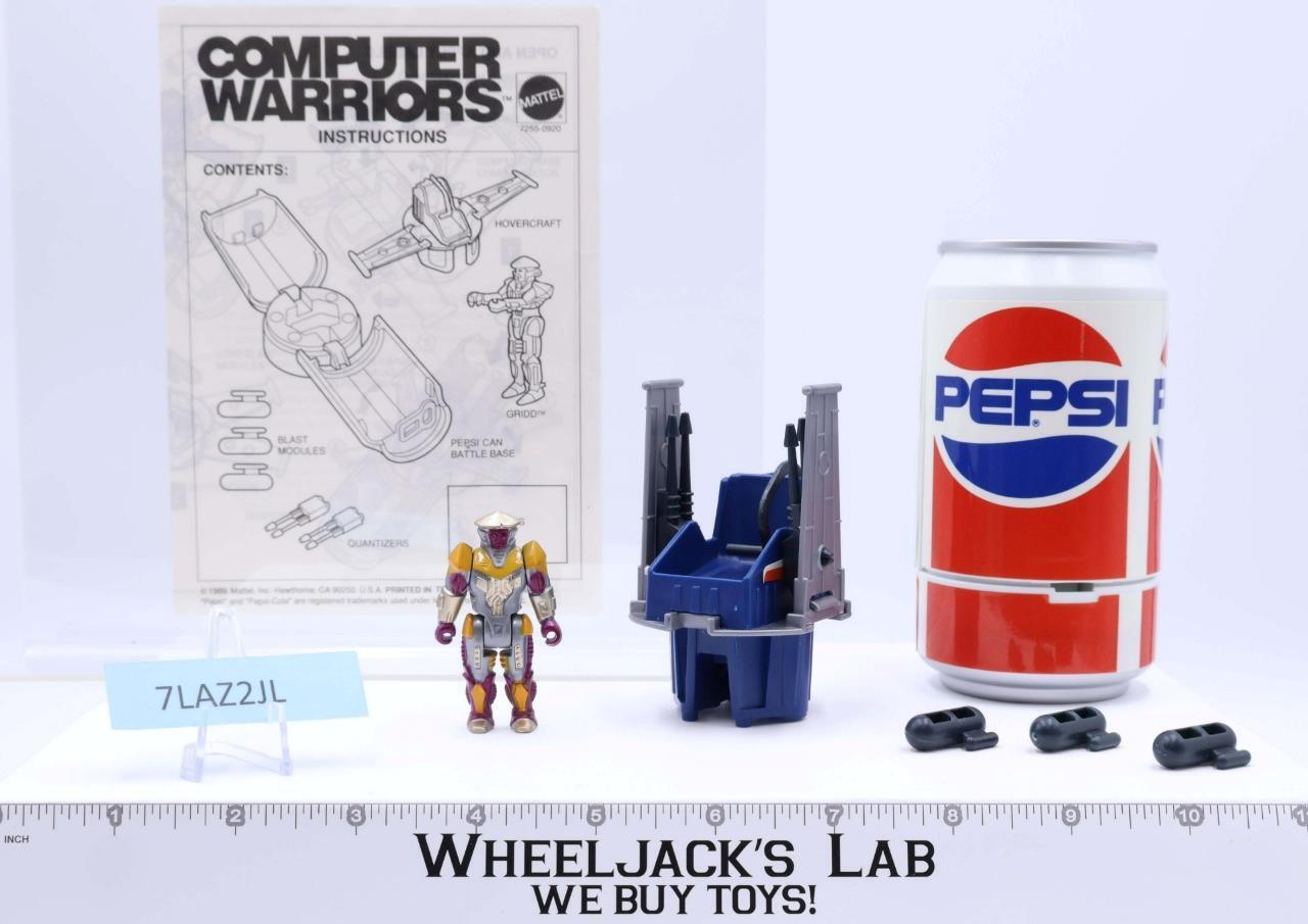 Pepsi Can 100% Complete Computer Warriors 1989 Mattel Vintage Action ...