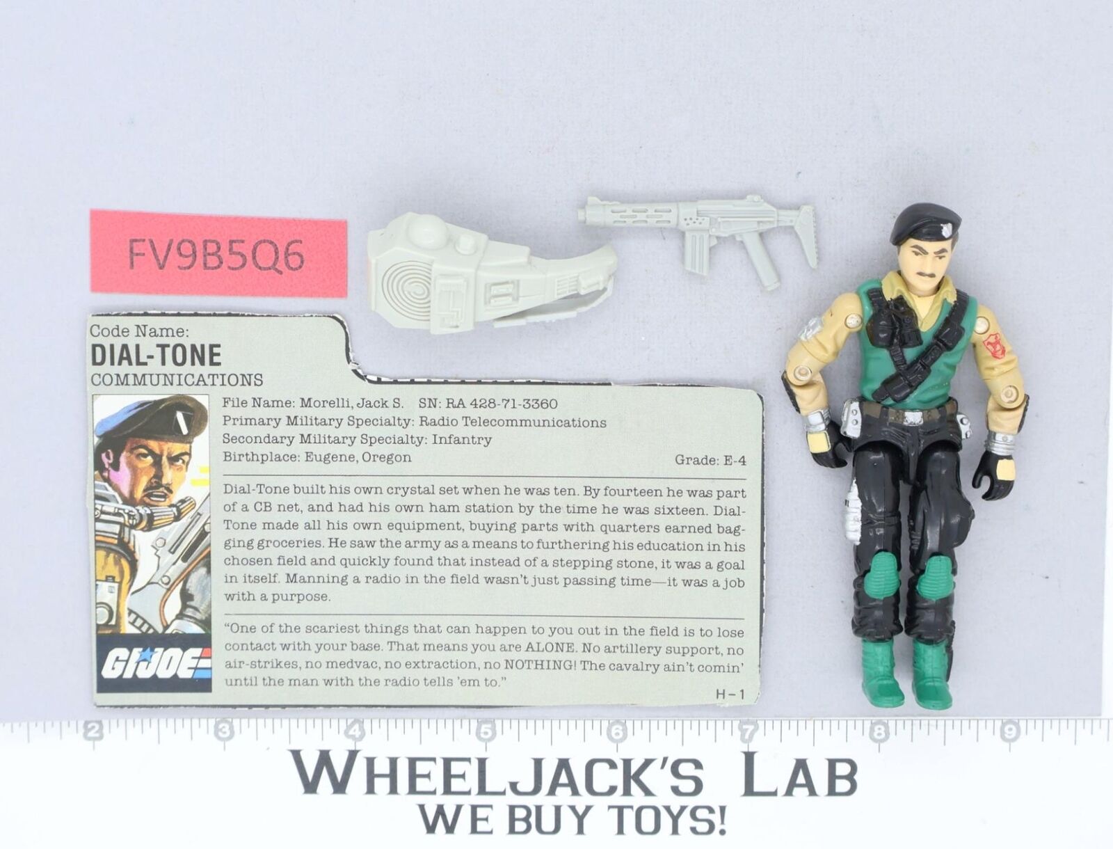 Dial-Tone V1 100% Complete G.I. Joe 1986 Hasbro Vintage Action Figure ...