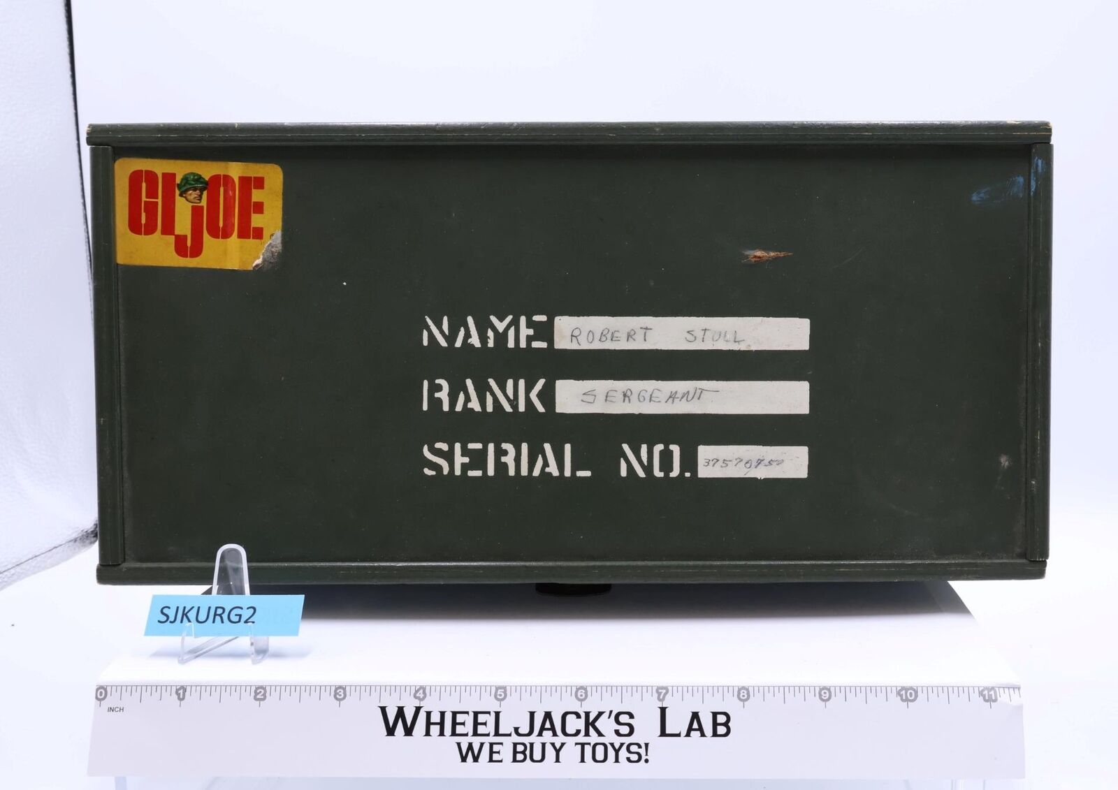 GI Joe Wooden Footlocker 1964 Vintage Action Accessory - Wheeljack's Lab