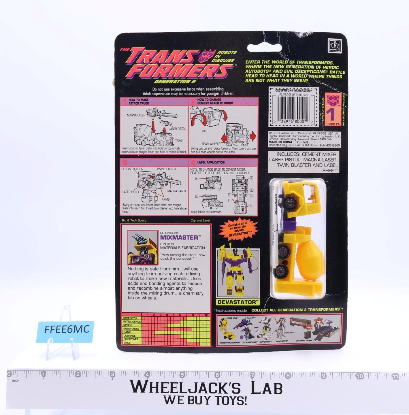 Mixmaster Decepticon G2 Transformers 1992 Hasbro Figure NEW MOSC SEALED ...