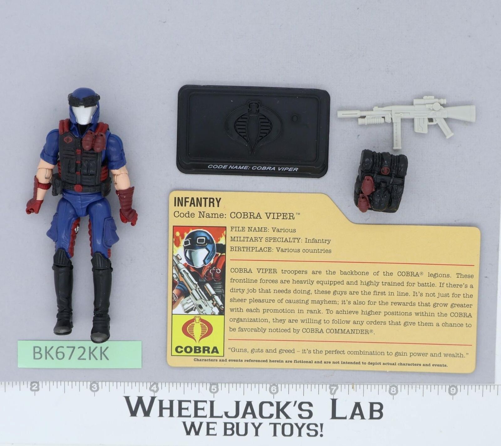 Cobra Viper Infantry Complete G.I. Joe Hall of Heroes 2008 Hasbro ...