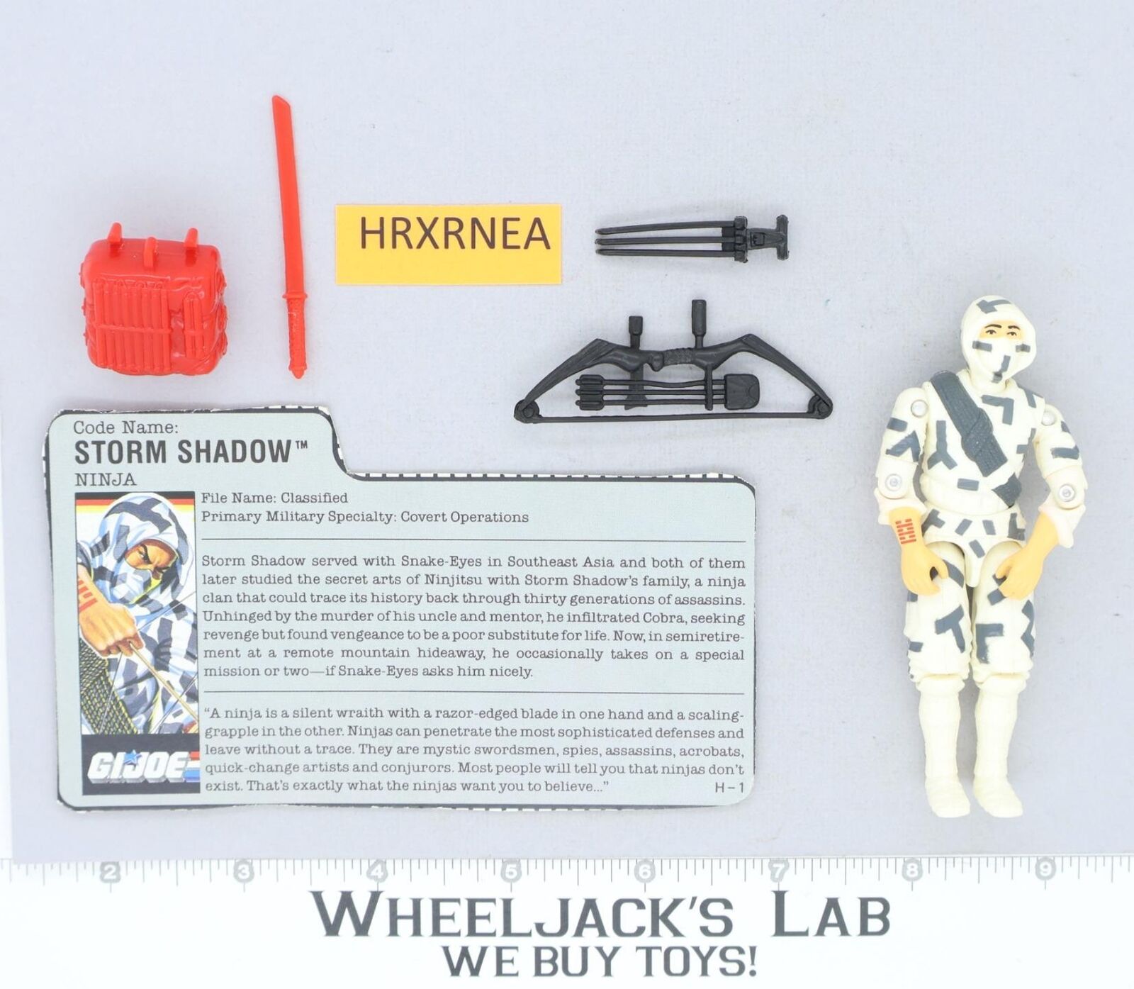 Storm Shadow V2 100% Complete G.I. Joe 1988 Hasbro Vintage Action ...